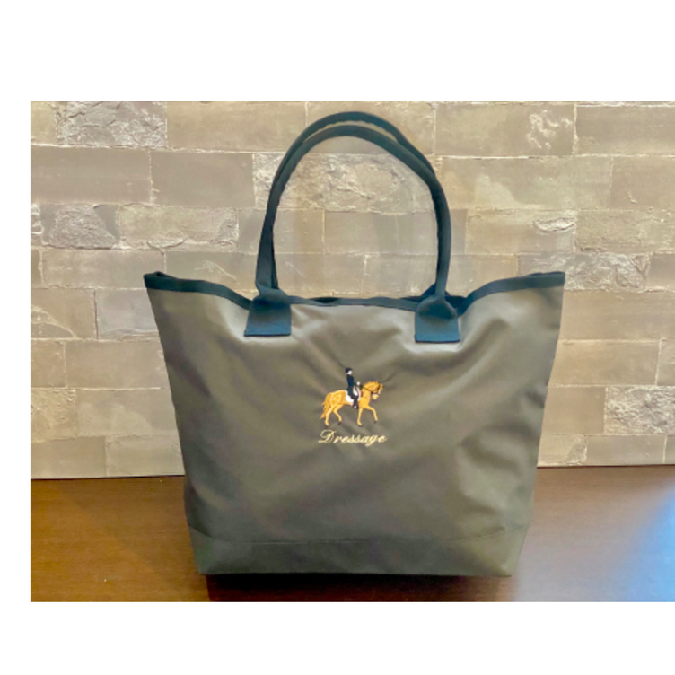 エコバッグ》馬刺繍 ビッグトート 【 ドレッサージュ エコバッグ》馬刺繍 ビッグトート 【 ドレッサージュ